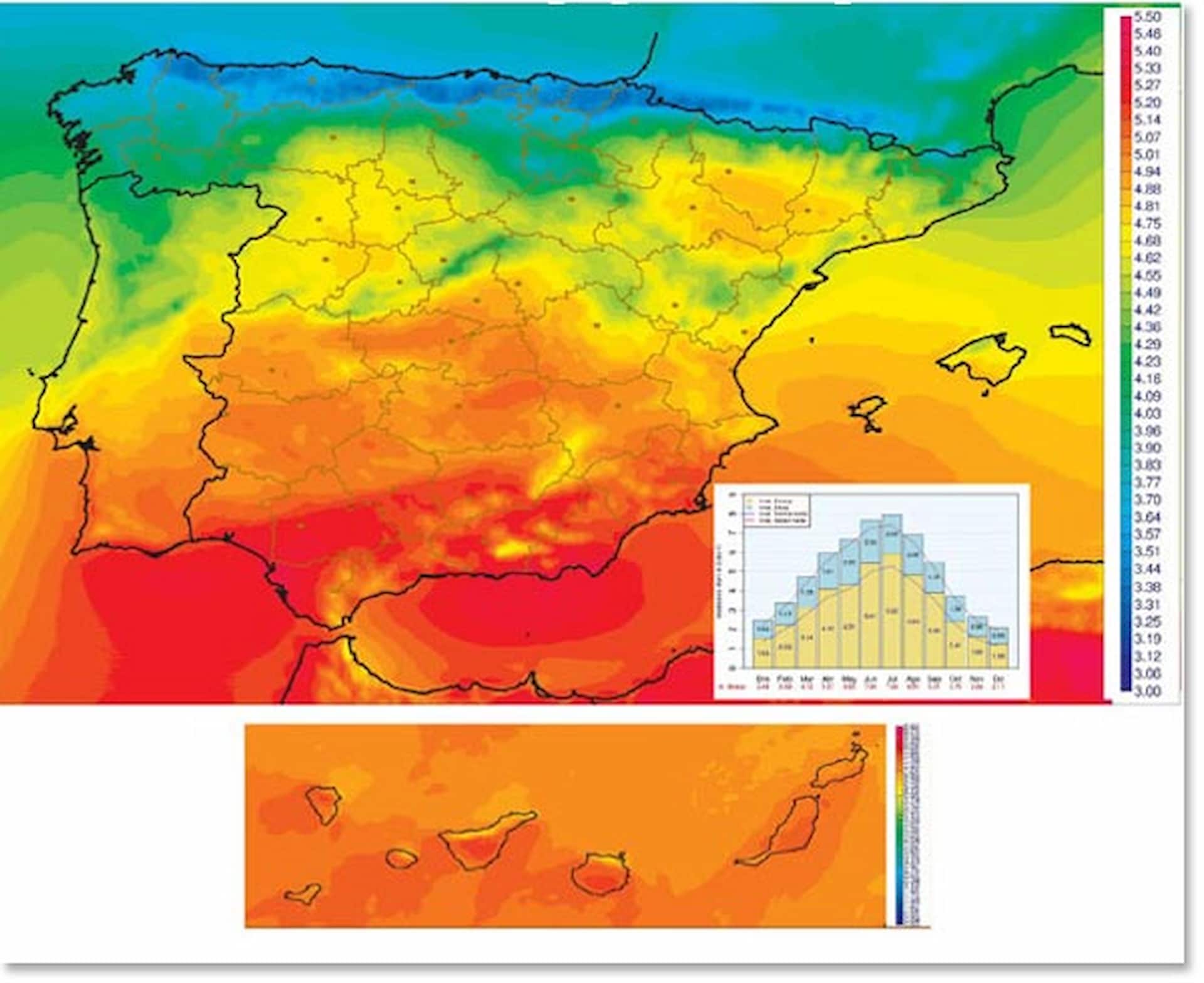 ¿Dónde hay más radiación solar en España? - Energia Evoluciona